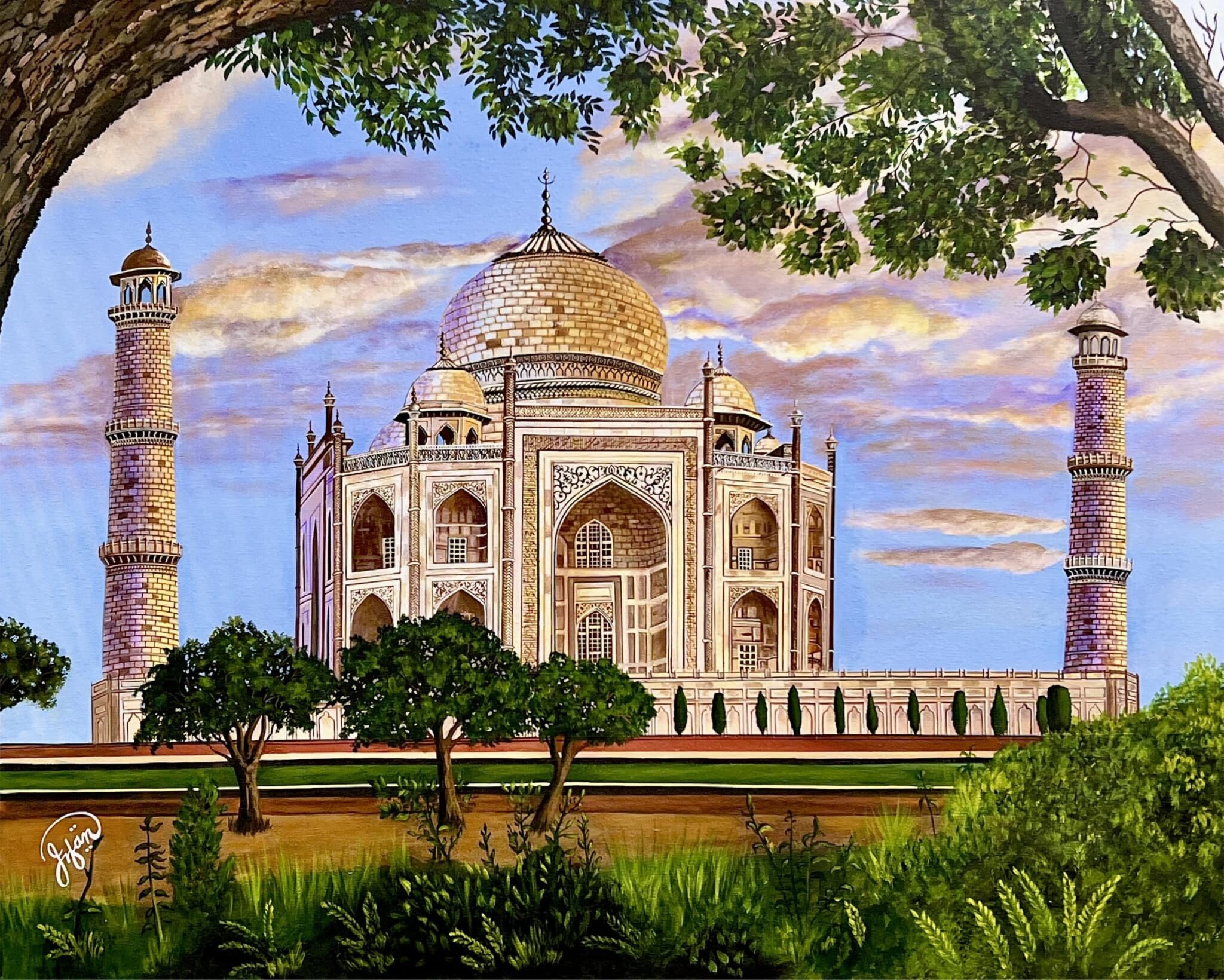 TAJ MAHAL AT SUNSET - ART BY IRFAN MURTAZA